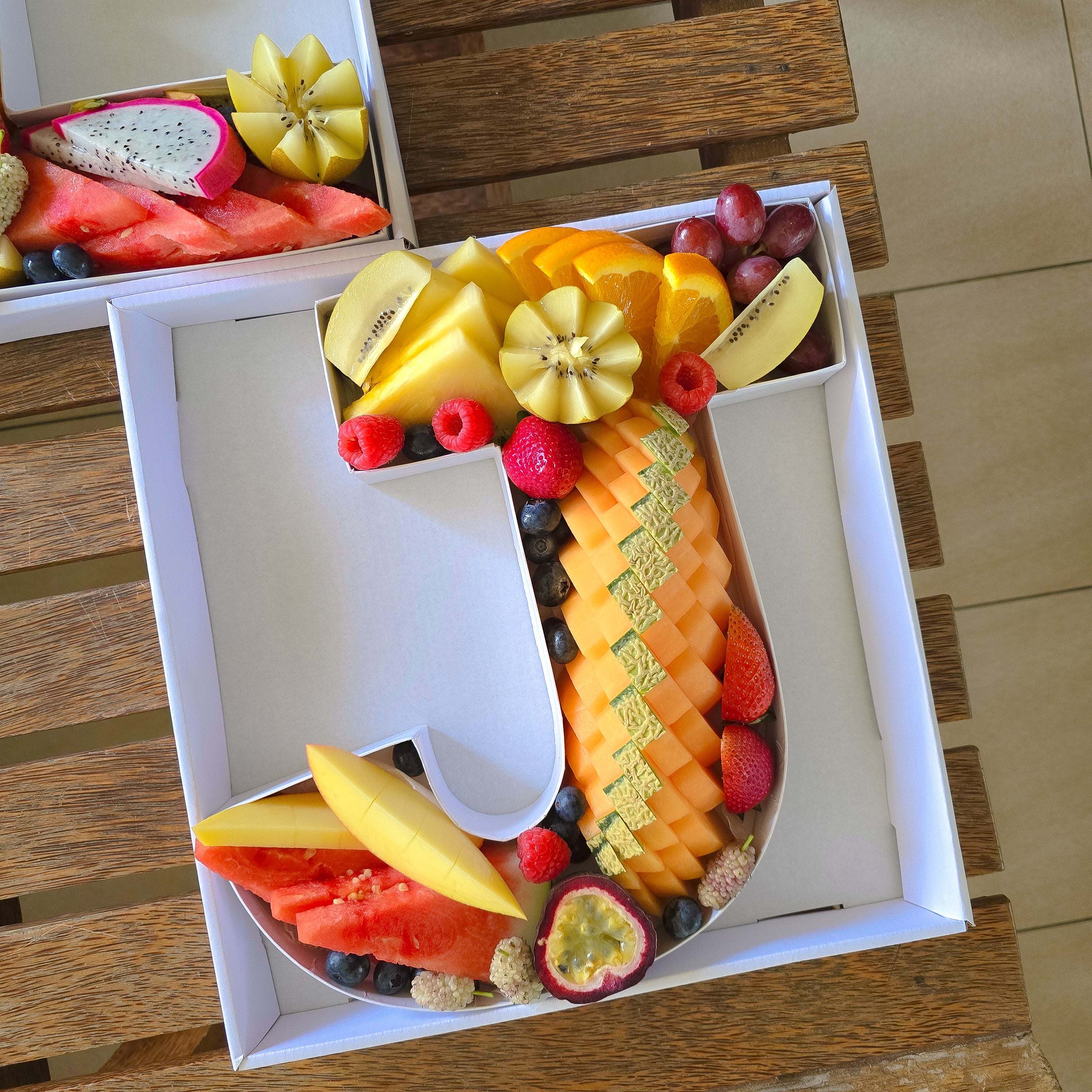 Fruit filled letter boxes – Decadent Delights